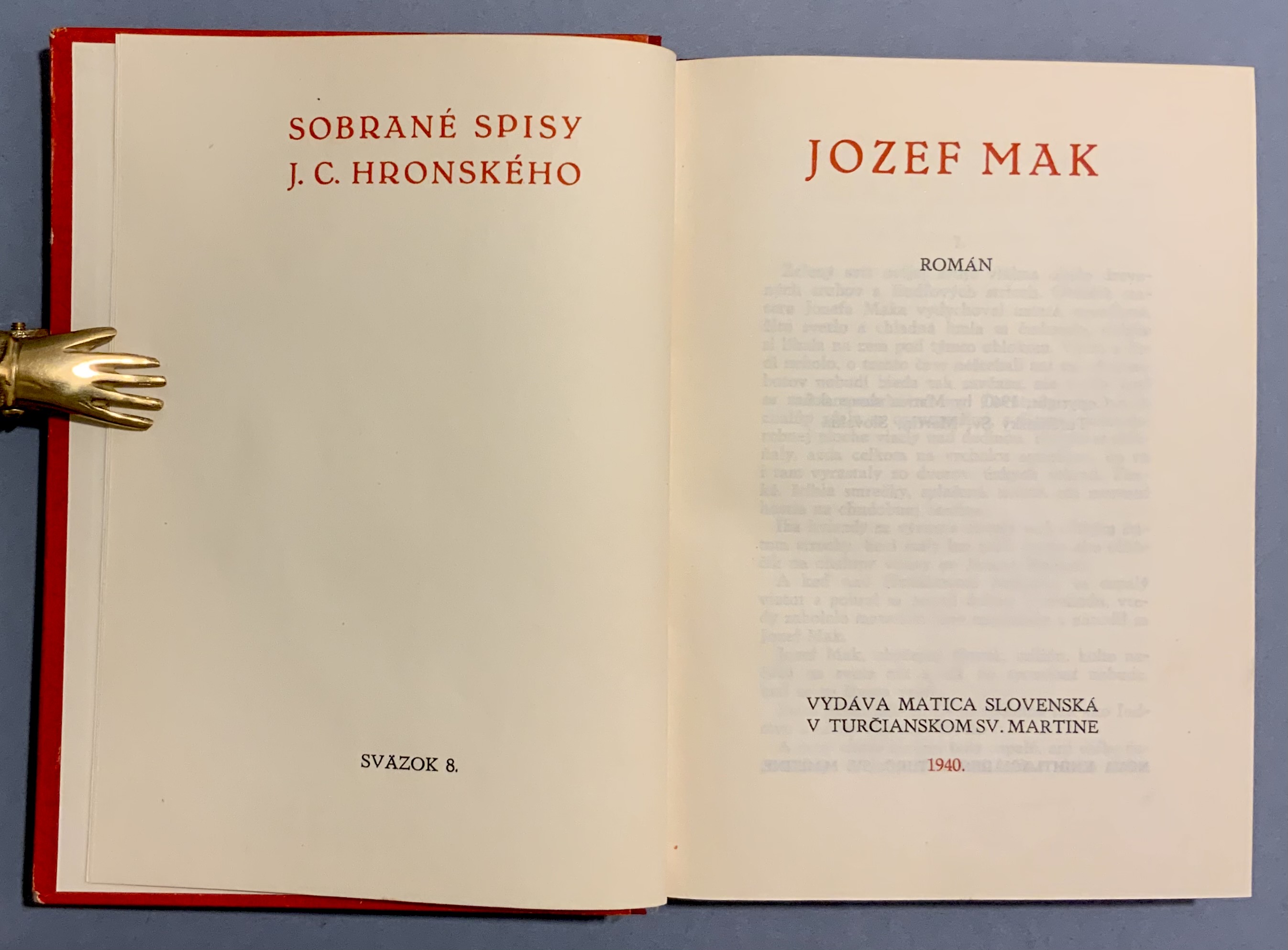Jozef Mak. Román - Literatúra do roku 1945 - Antikvariat Steiner